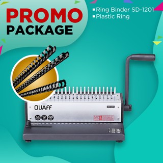 (Promo Package) SD-1201 QUAFF Ring Binding Machine + 200 pcs 14mm Black ...