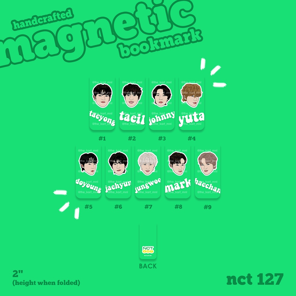 NCT 127 STICKER Ver. - HANDCRAFTED MAGNETIC BOOKMARK | Shopee Philippines