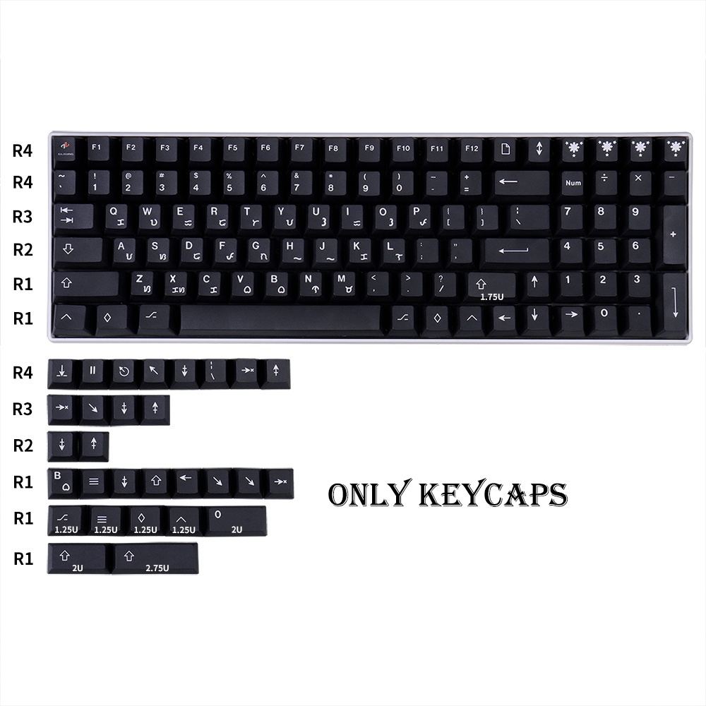 128 Keys PBT Baybayin Keycap Cherry Profile DYE-SUB Keycaps For Cherry ...