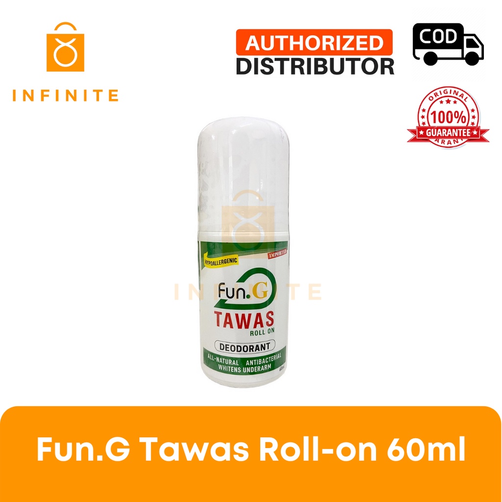 FUN G TAWAS Roll on 60ml Deodorant Hypoallergenic All natural | Shopee ...