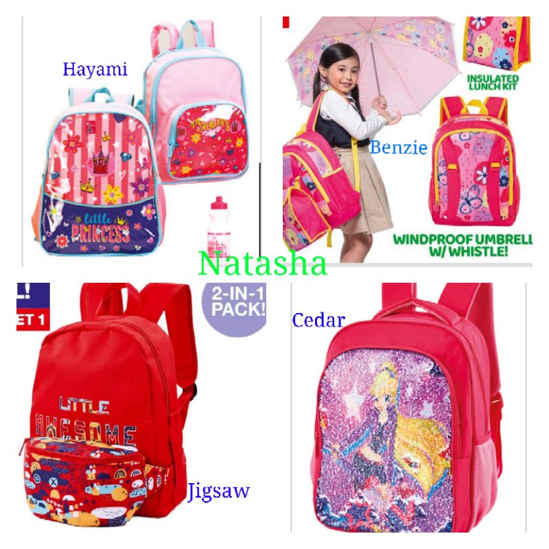 Sale! Natasha Backpack Bags (Benzie, Cedar, Hayami, Jigsaw) | Shopee ...