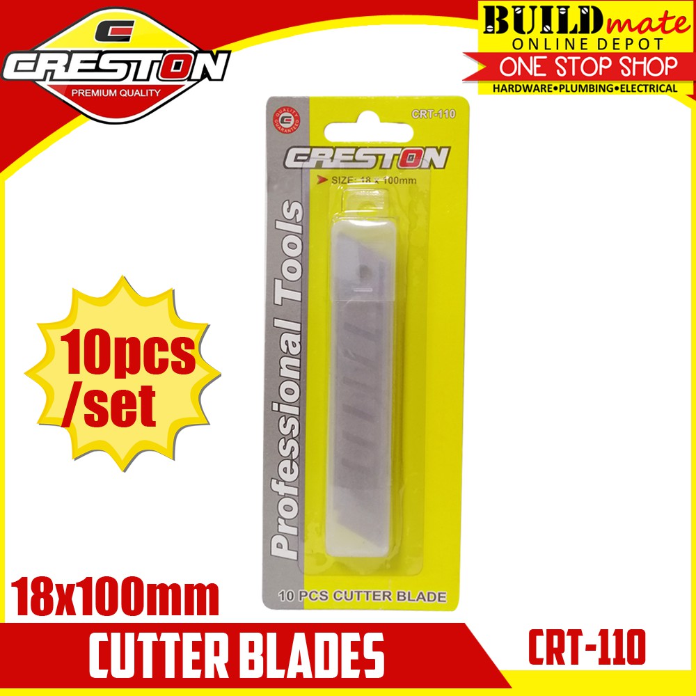 CRESTON Cutter Blades 10PCS/SET 18x100mm CRT-110 | Shopee Philippines