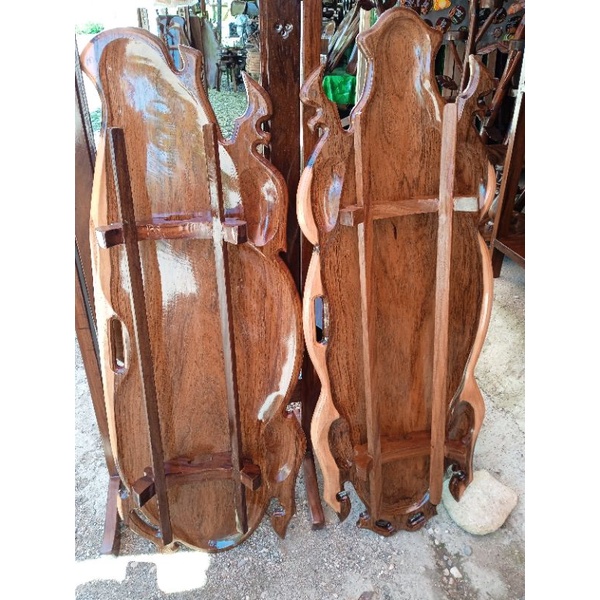 lechon tray with stand 15inches width 39inches leght (magkuno wood ...