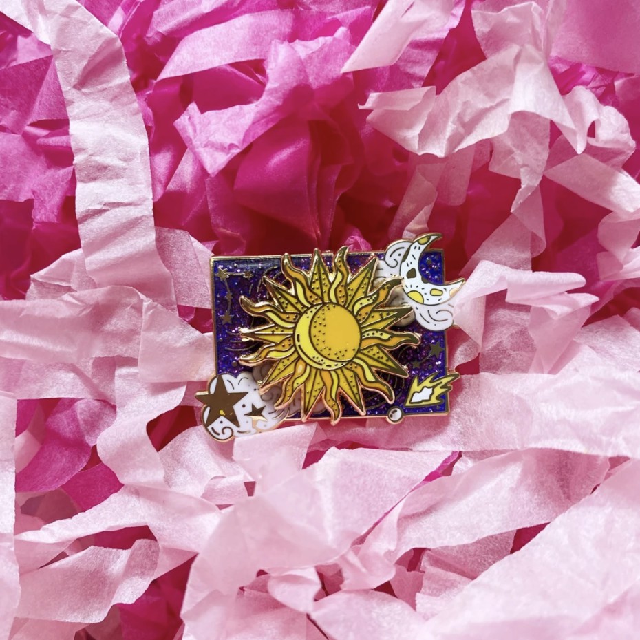 Sun Spin Hard Enamel Pin | Shopee Philippines