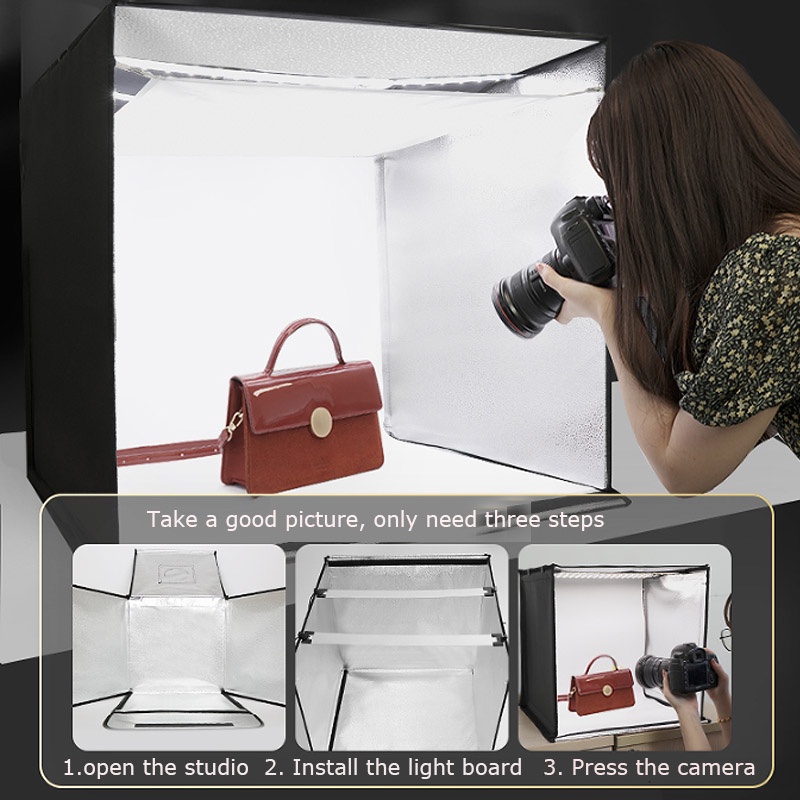 Folding LED Portable Light Box Photo Studio Light Box Shooting Video ...