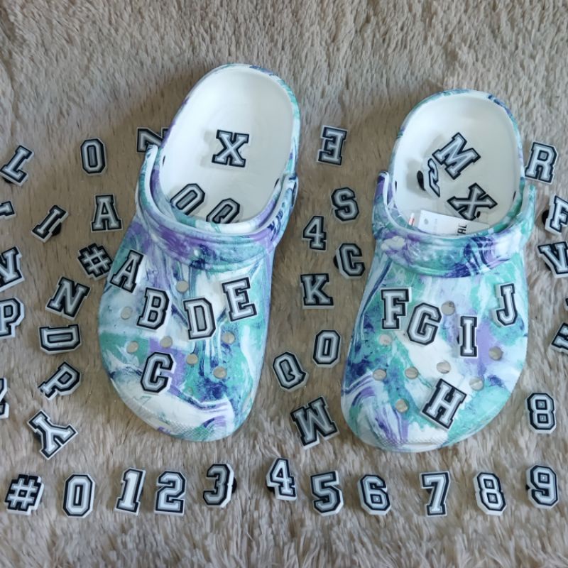 Letters from A-Z and Numbers #0-9 Jibbitz Charms (EACH SOLD SEPARATELY ...