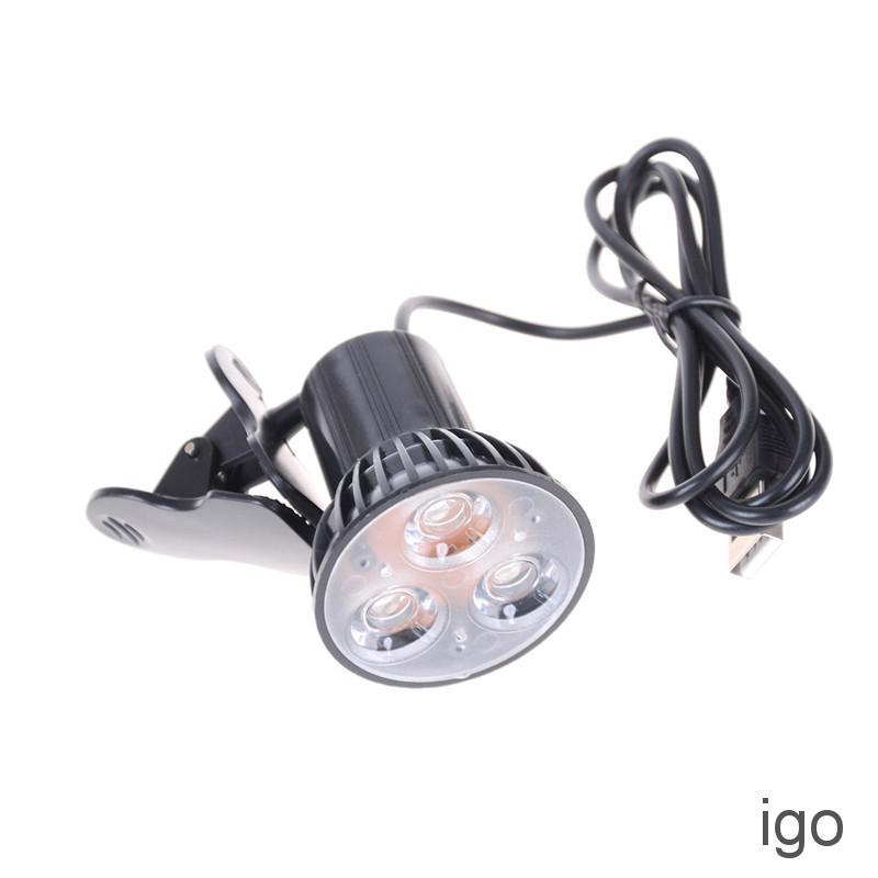 Flexible Super Bright 3 LED Clip On Spot USB Light Lamp For Laptop PC ...