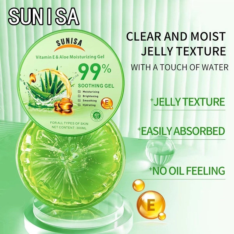 Original SUNISA Aloe Vera Soothing Gel With Vitamin E 99%Aloe Vera Gel ...