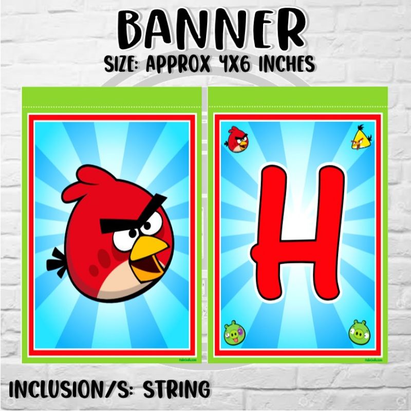 Angry bird theme happy birthday banner | Shopee Philippines