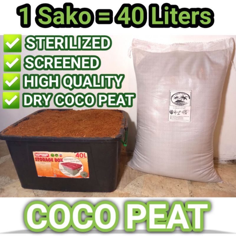 Sterilized Coco Peat Screened 1Sako/40 Liters | Shopee Philippines