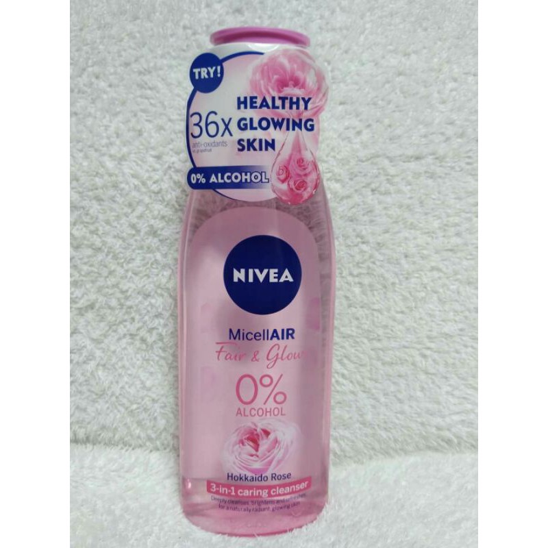 NIVEA MICELLAIR FAIR & GLOW HOKKAIDO ROSE (200ML) | Shopee Philippines
