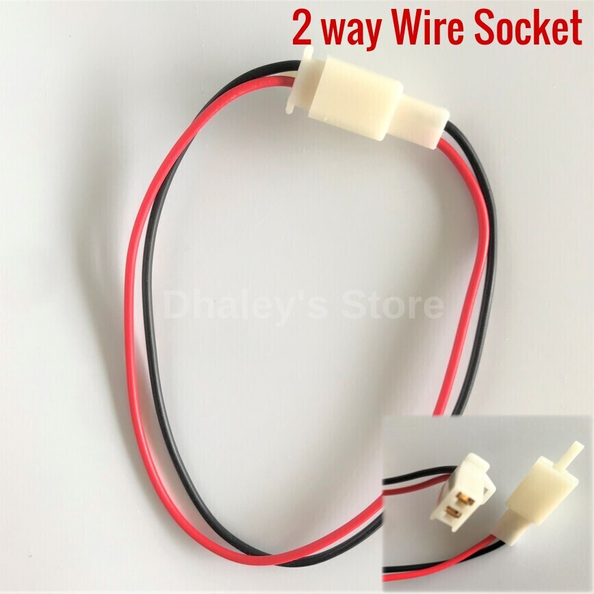 2-way Wire Socket #22 Male and Female Wire Socket 2 Pins Terminal ...