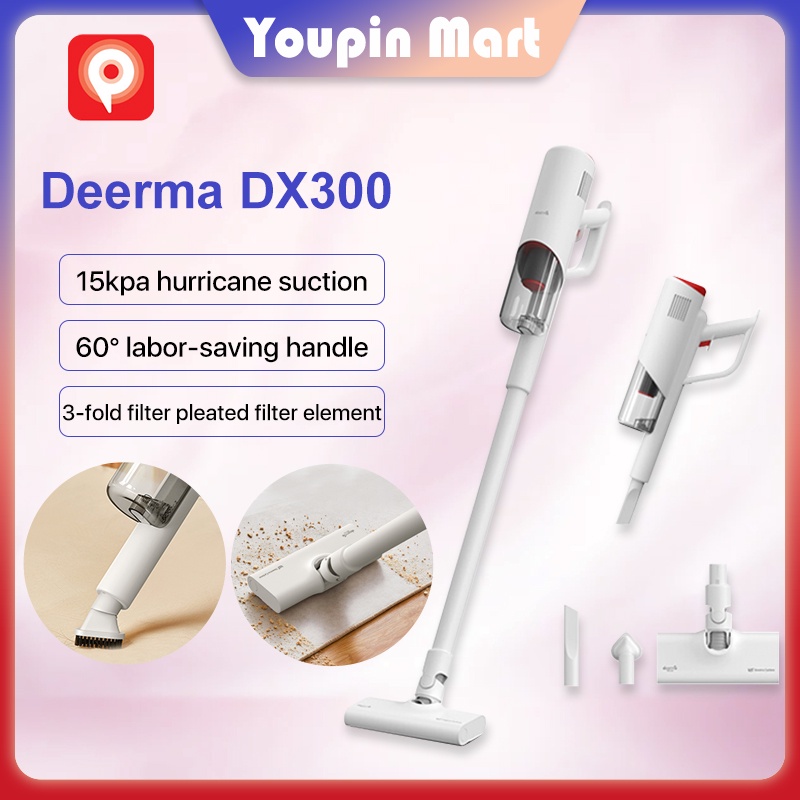 Deerma DX300 Portable 15KPA HandHeld Vacuum Cleaner Household Strength Dust Collector Home ...