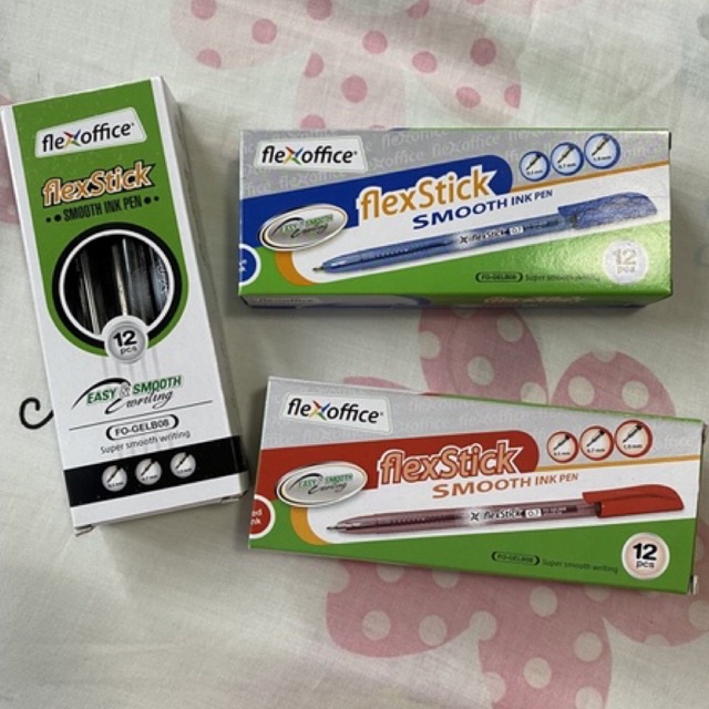 Flex Stick 12pcs Flexoffice Flexstick Black Blue Red Ballpen 0.5 / 0.7 ...