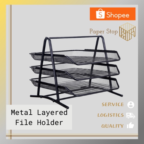 Minimalist Black Metal Mesh File Tray Organizer File Holder Office ...