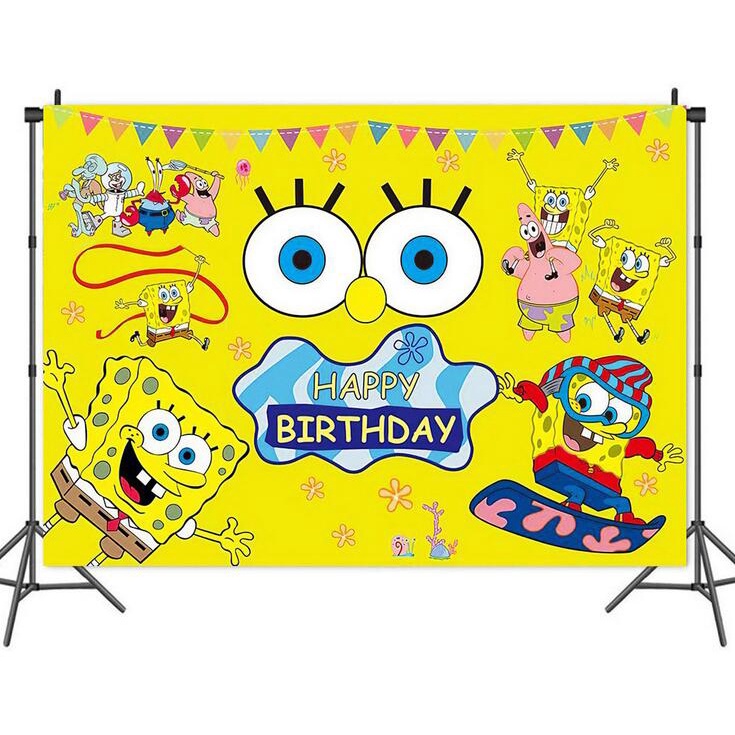 SpongeBob Theme Party Background Children Birthday Party Photo ...