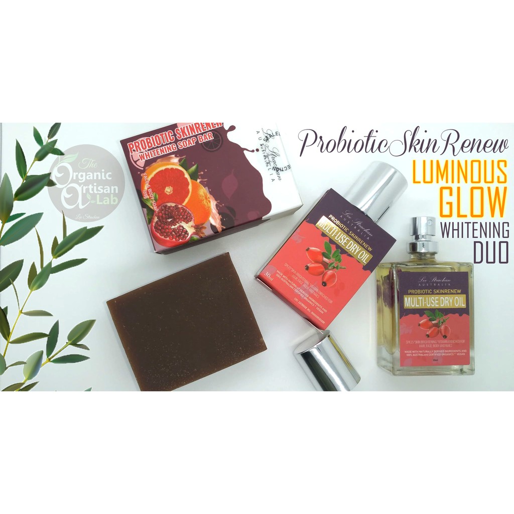 Probiotic SkinRenew Whitening DUO (Soap & Multi-use SPF Dry Oil ...