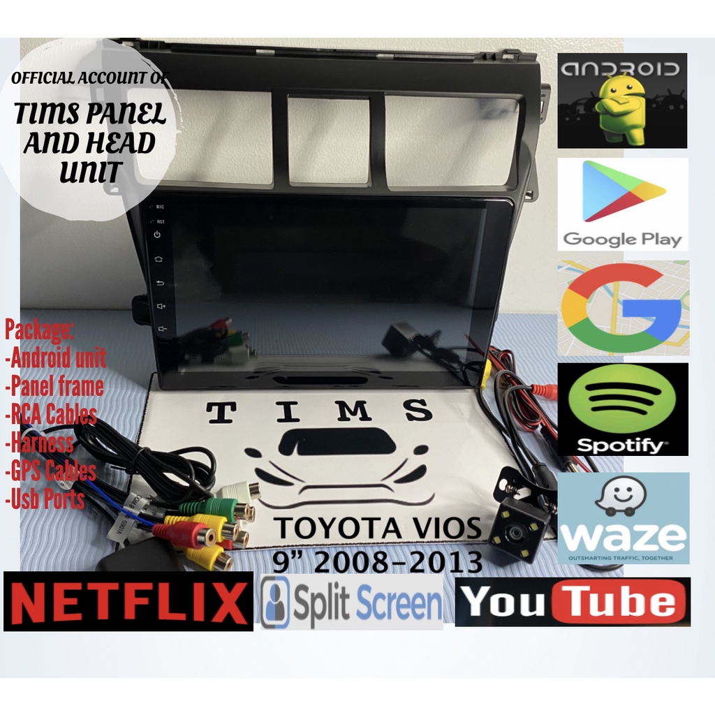 TOYOTA VIOS 2008 2009 2010 2011 2012 2013 9" Android Head Unit/ Stereo ...