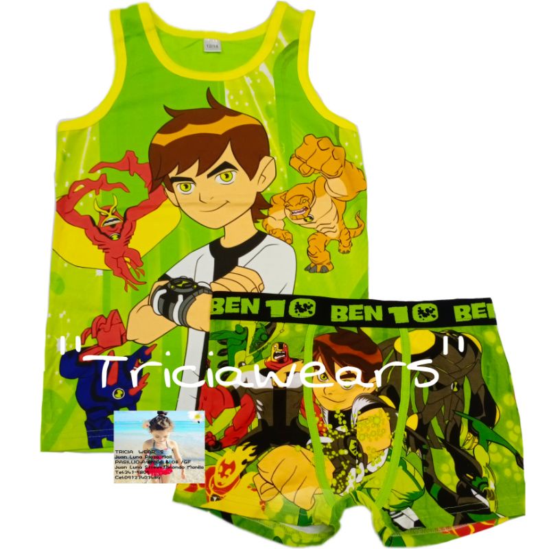 BEN10 Character Set Sando+Boxer For Kids | Shopee Philippines