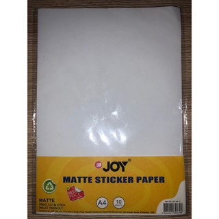 Joy Sticker Paper A4 Glossy/Matte 10pcs | Shopee Philippines