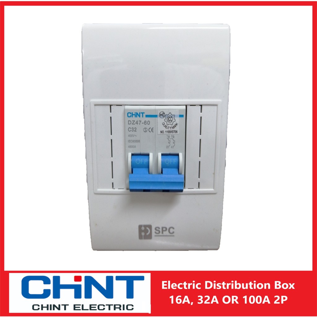 Chint Electric Distribution Box 16A, 32A OR 100A 2P | Shopee Philippines