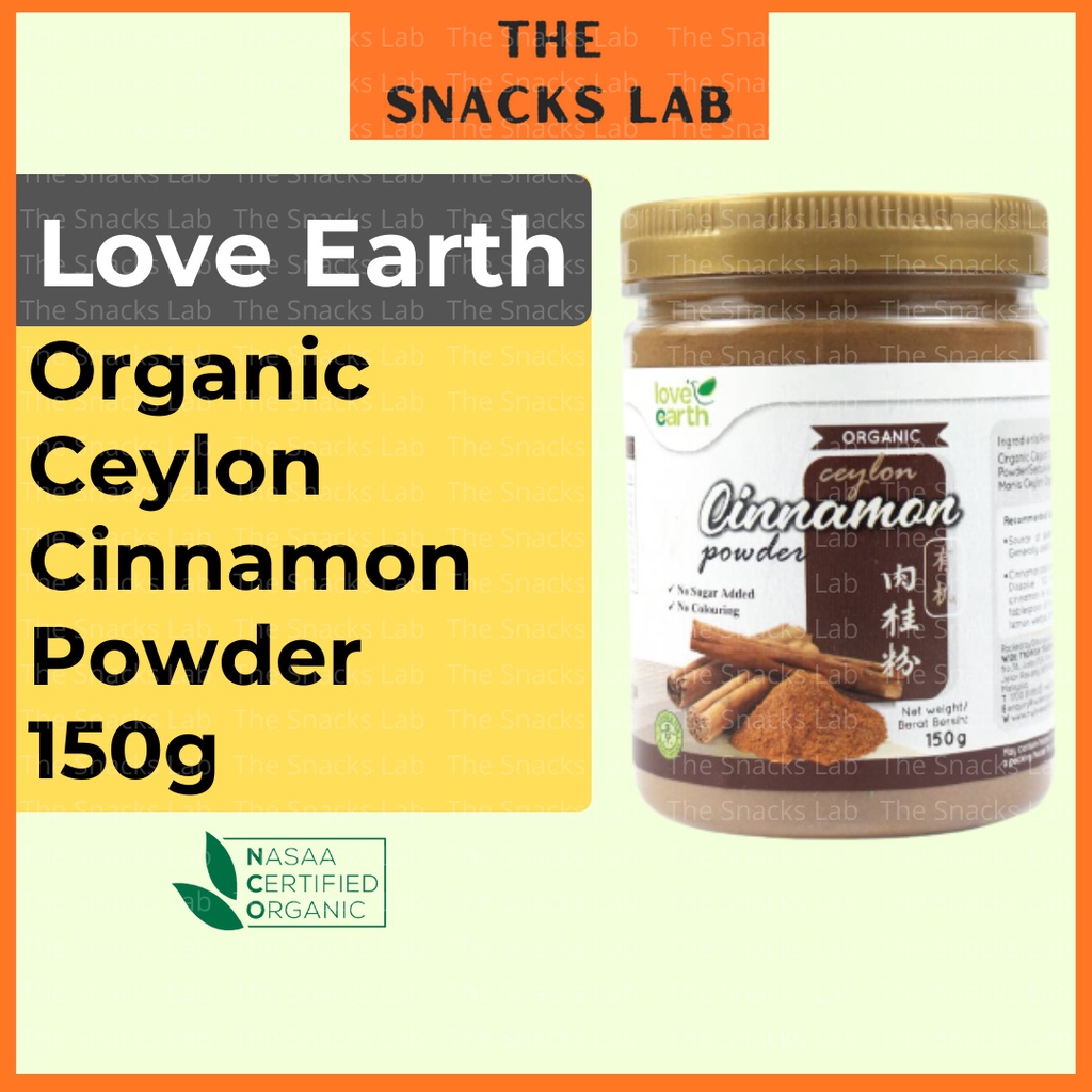 KAYU Love Earth Organic Ceylon Cinnamon 150g/Organic Cinnamon Powder ...