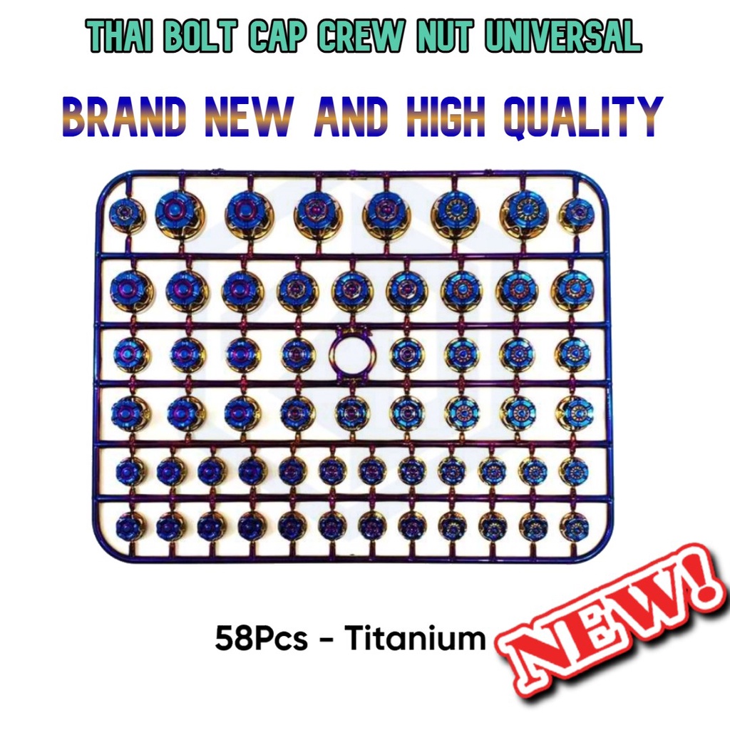 HONDA CLICK 125i Universal Titanium bolt cap crew nut 58pcs | Shopee ...