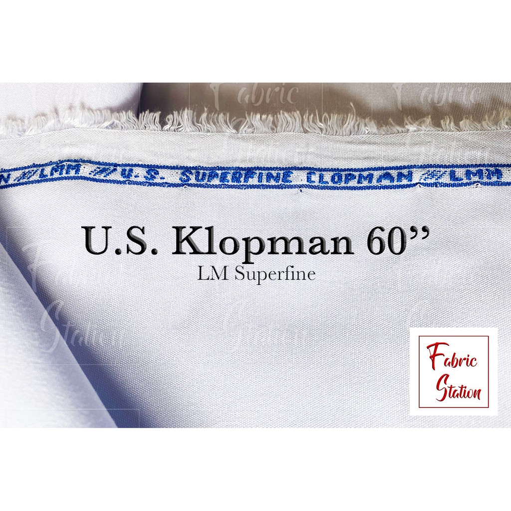 US Klopman / Clopman Superfine 60" White Fabric for Nurse and School ...