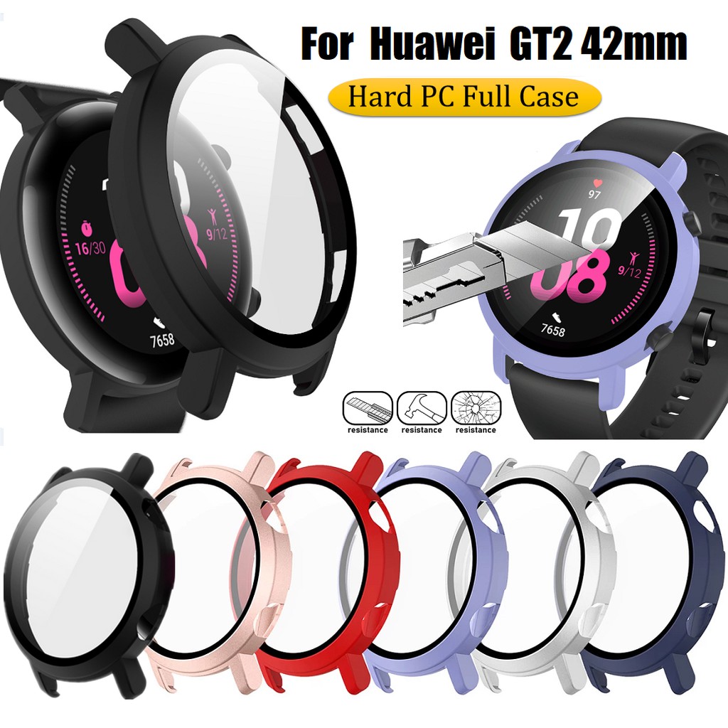 Huawei Watch GT 2 Case Matte PC+Tempered Glass Full Screen Covered ...