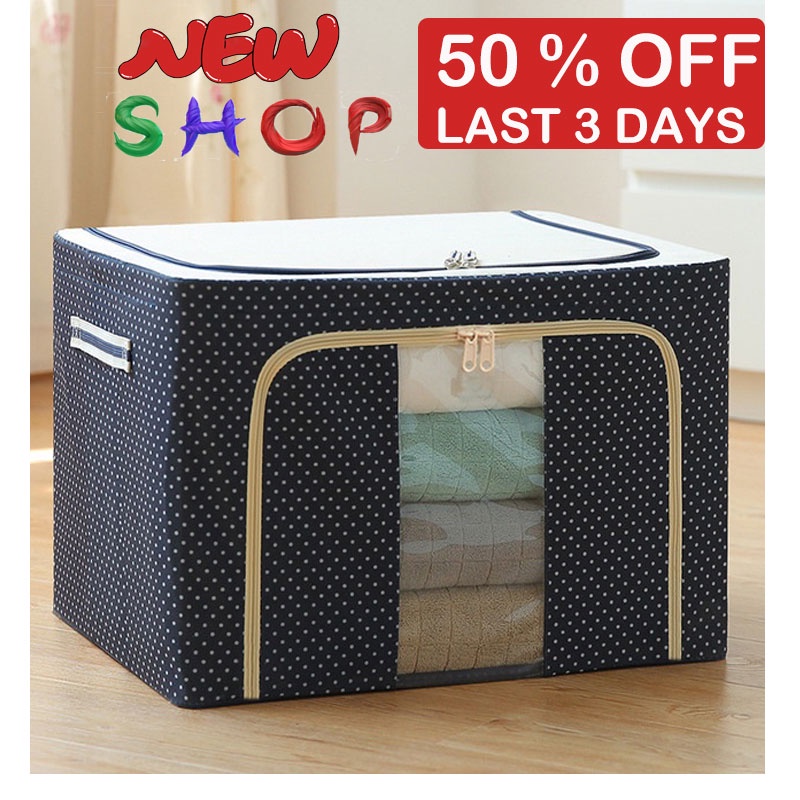 Storage Box For Clothes Foldable Organizer Box Oxford Steel Frame ...