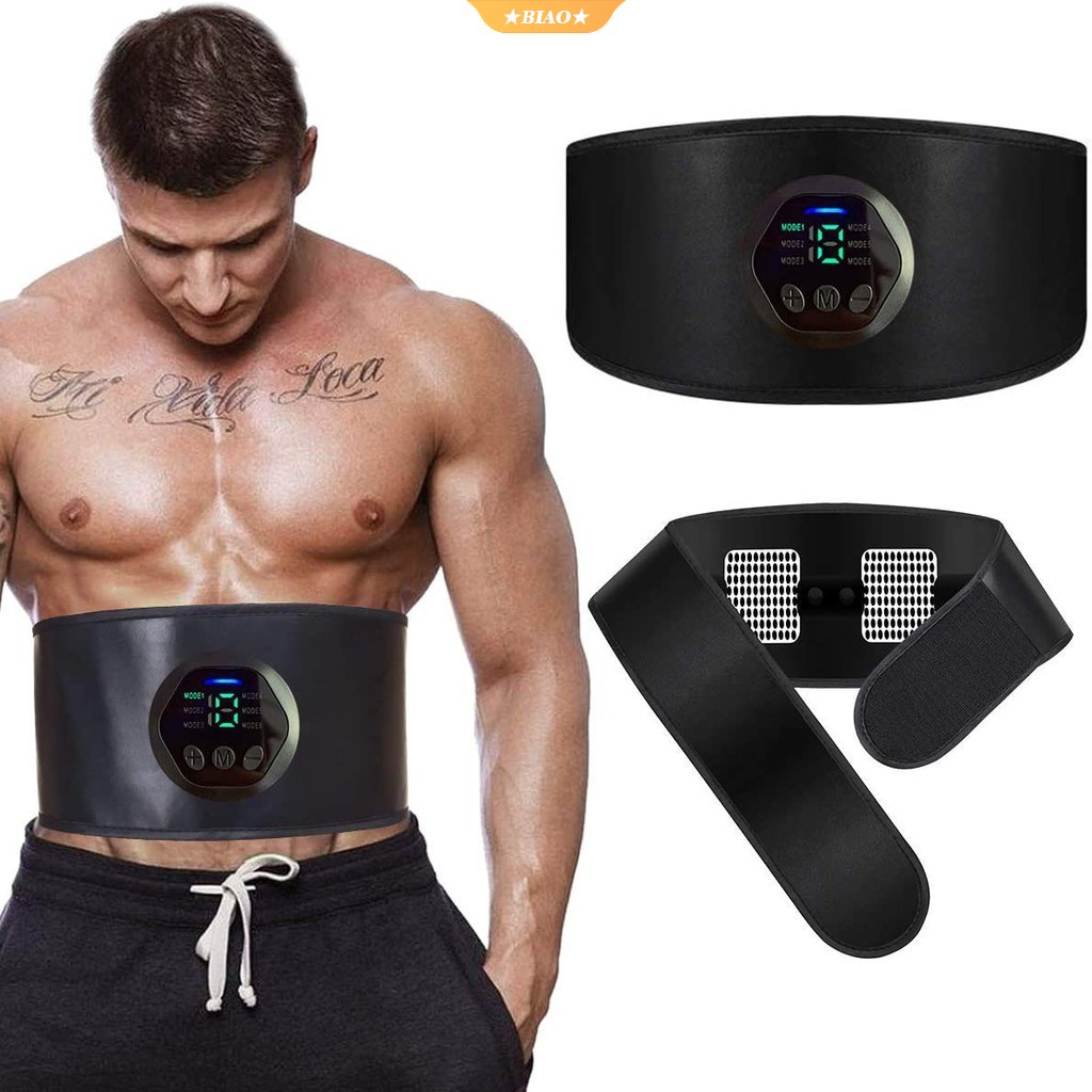 Smart Abdominal Muscle Patch Belt Sweaty EMS Corset Tighten Abdomen ...