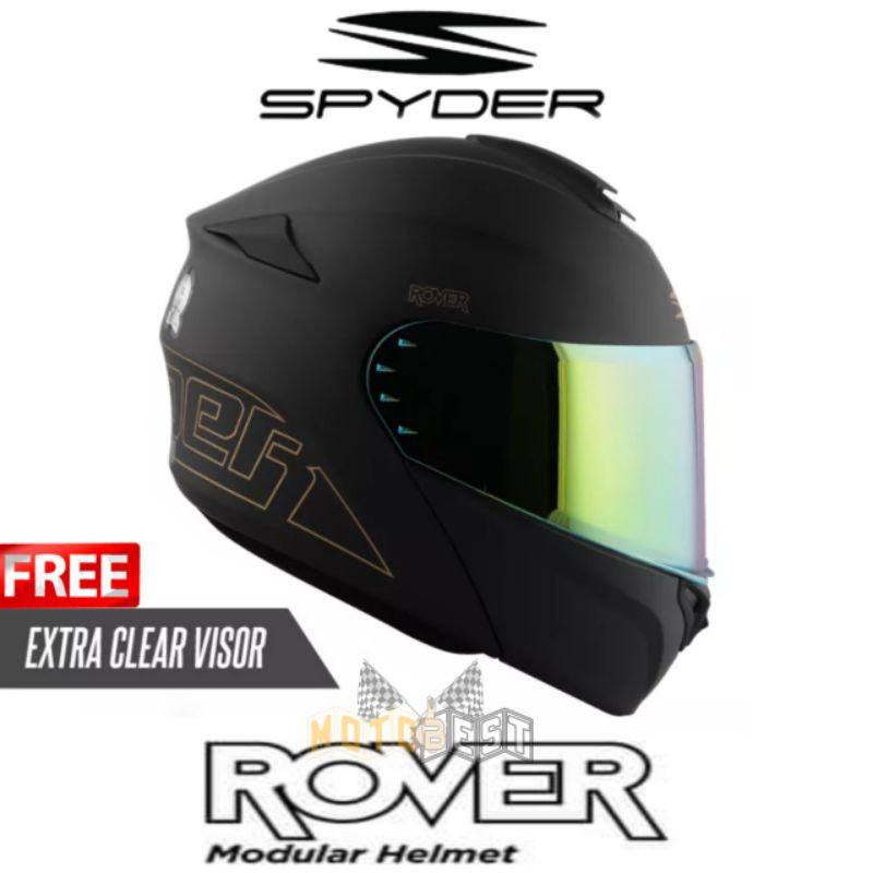 SPYDER Rover Modular Dual Visor Helmet w/ Free Extra Clear Visor ...