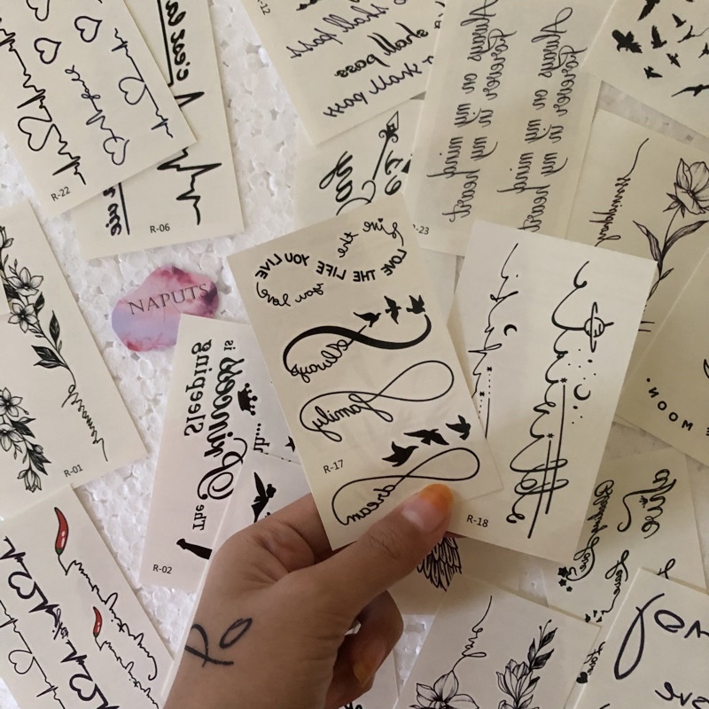 Aesthetic Letter Temporary Tattoos1| Small Temporary Tattoos Waterproof ...