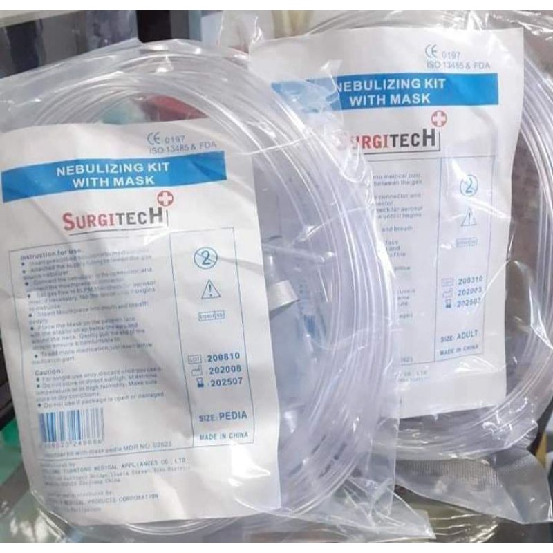 NEBULIZING KIT WITH MASK FOR ADULT/PEDIA (FOR NEBULIZER) | Shopee ...