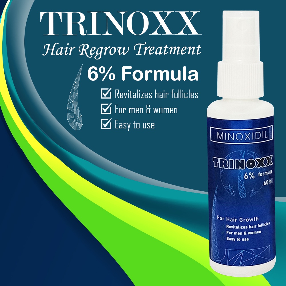TRINOXX 6% Minoxidil Topical Solution for Men and Women 60ml | Shopee ...