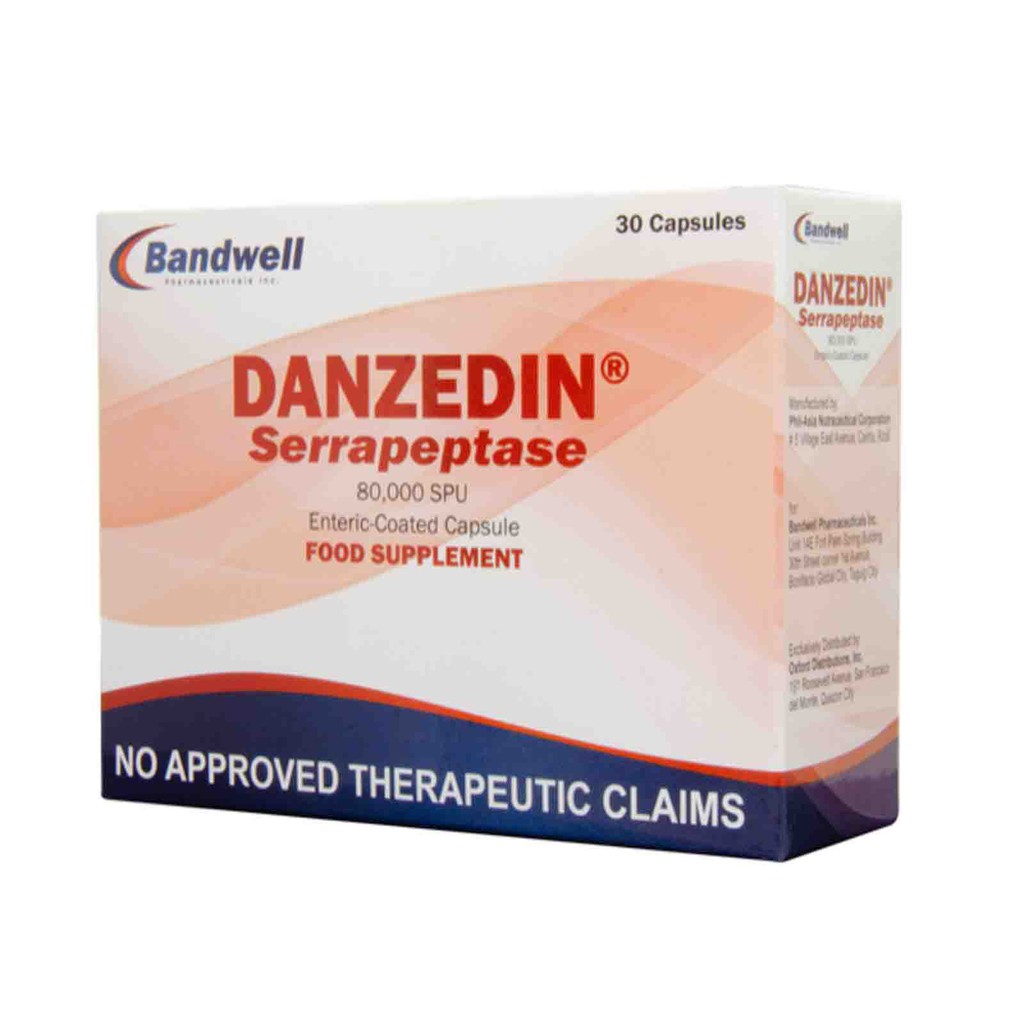 DANZEDIN (SERRAPEPTASE) ENZYME SUPPLEMENT 80,000 SPU | Shopee Philippines