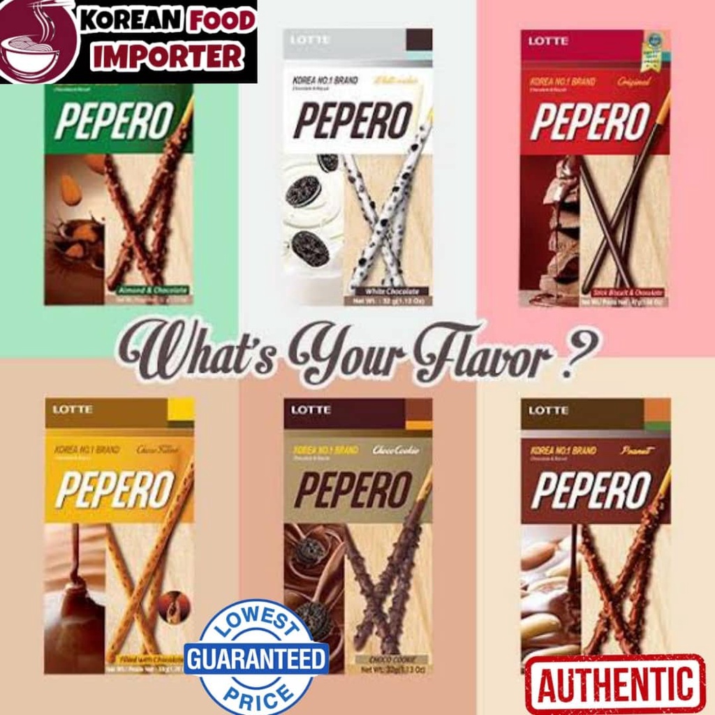 LOTTE PEPERO No.1 Brand in Korea Different Flavors of your Choice ...