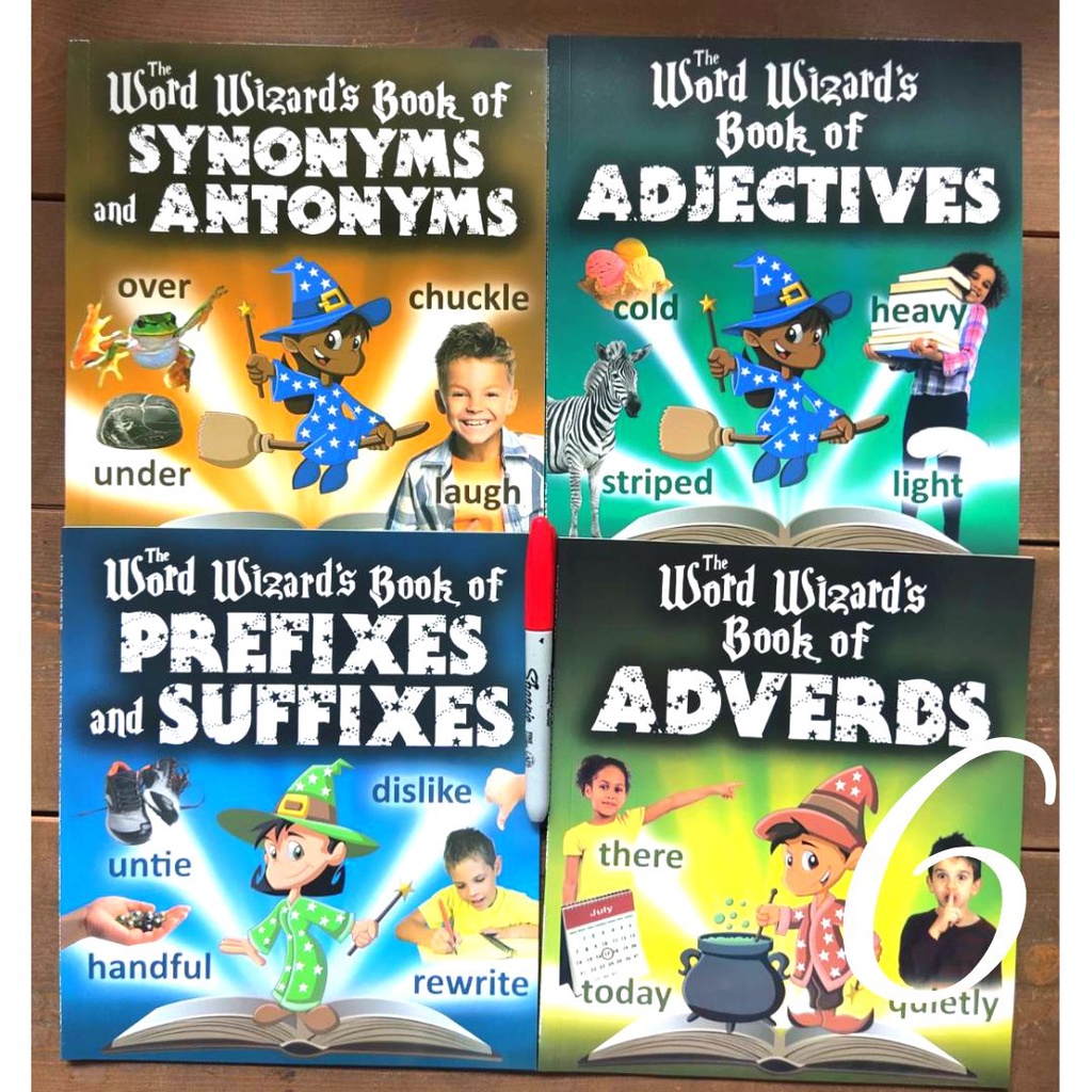 The Word Wizard's Book series (grammar) 6 books | Shopee Philippines