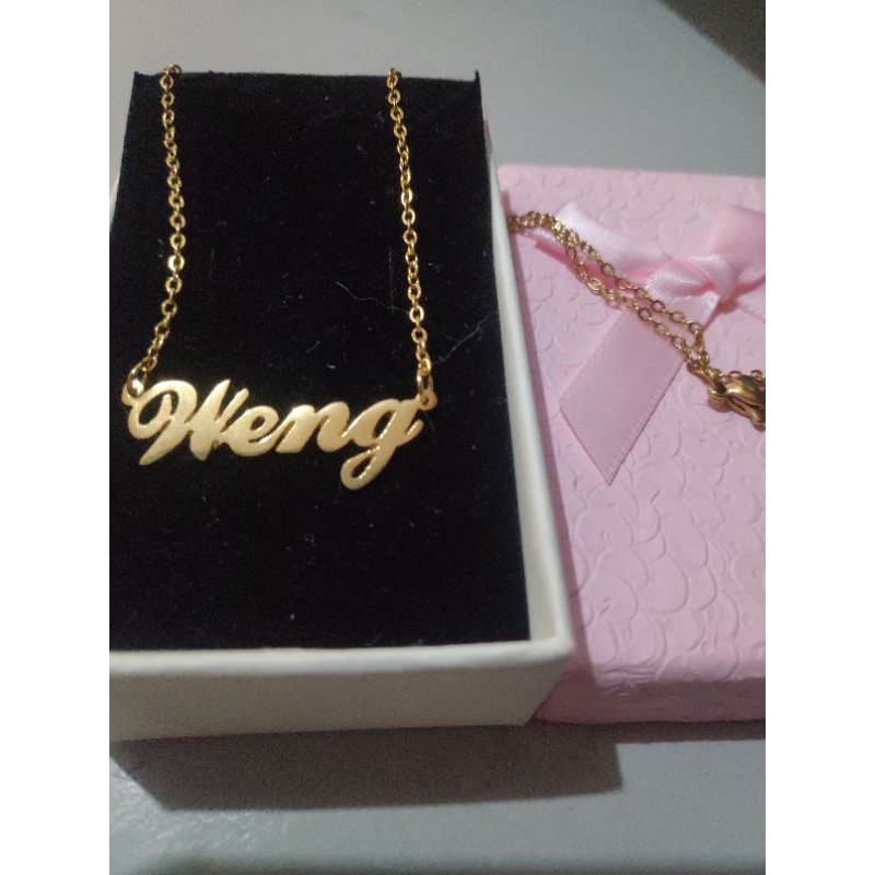 Ready Made Name Necklace ALAIN WENG MEG CHECHE DAYANN | Shopee Philippines