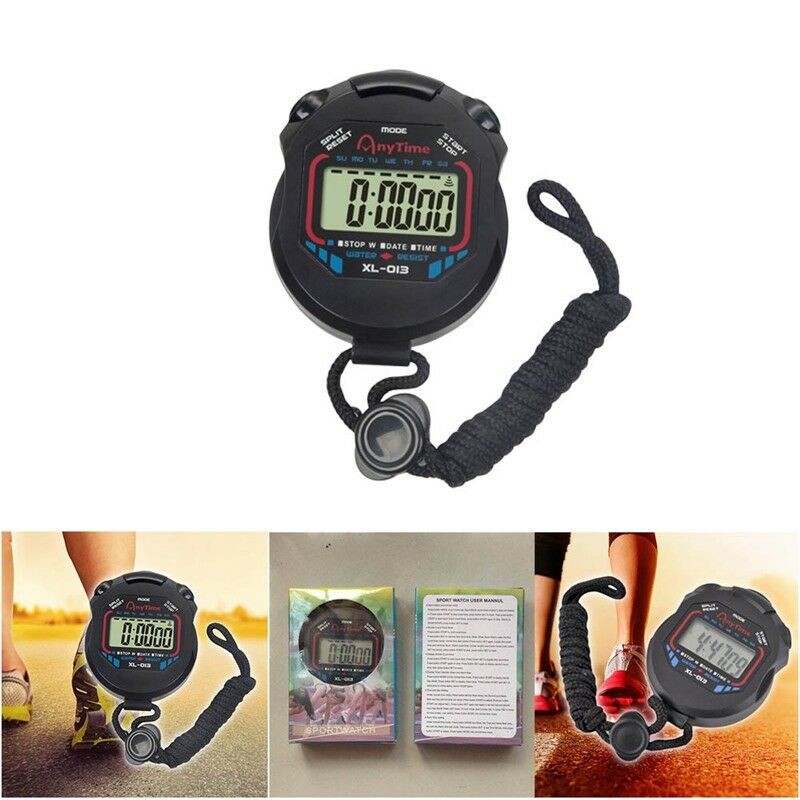 Chic Large Screen Handheld Sports Stopwatch Digital Stop Watch Time ...