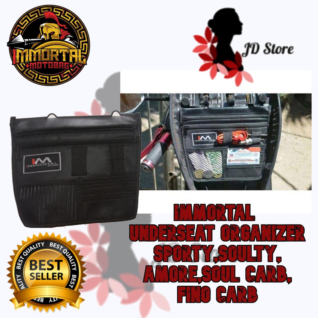 Immortal underseat organizer with free heavy duty strap for FINO CARB ...