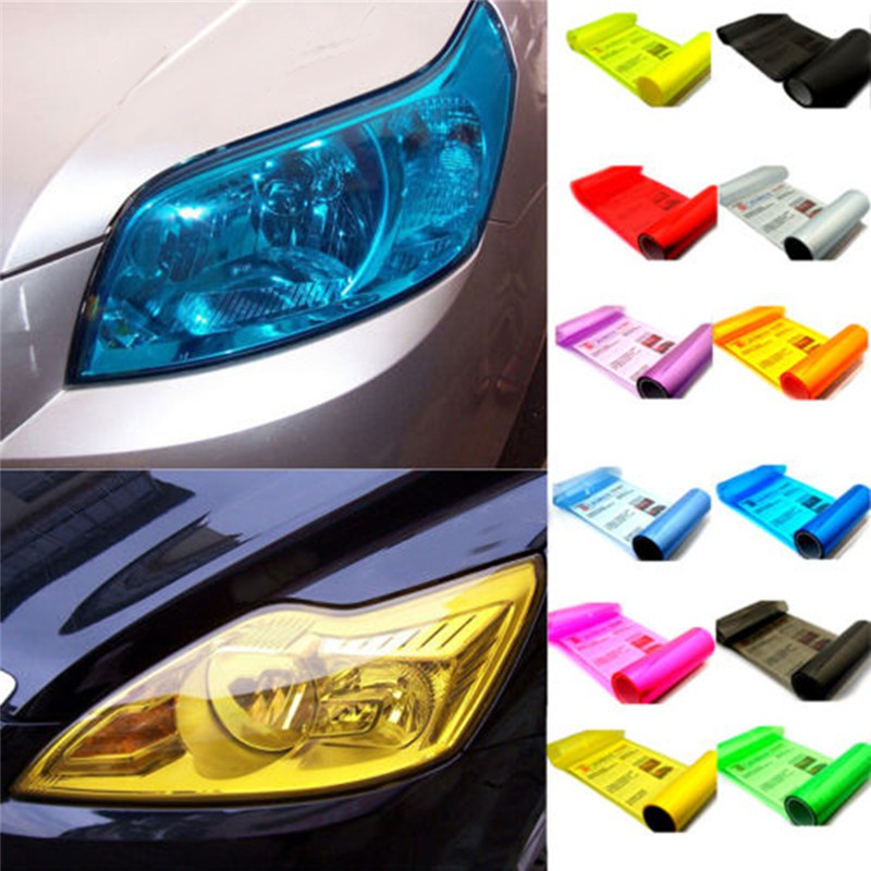 30*60cm Car Sticker Hot Taillight Light Tint Fog Wrap Vinyl Film ...