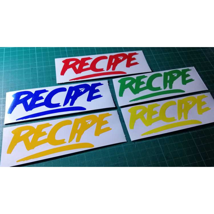 RECIPE STICKER COLORED (NON-REFLECTIVE) | Shopee Philippines
