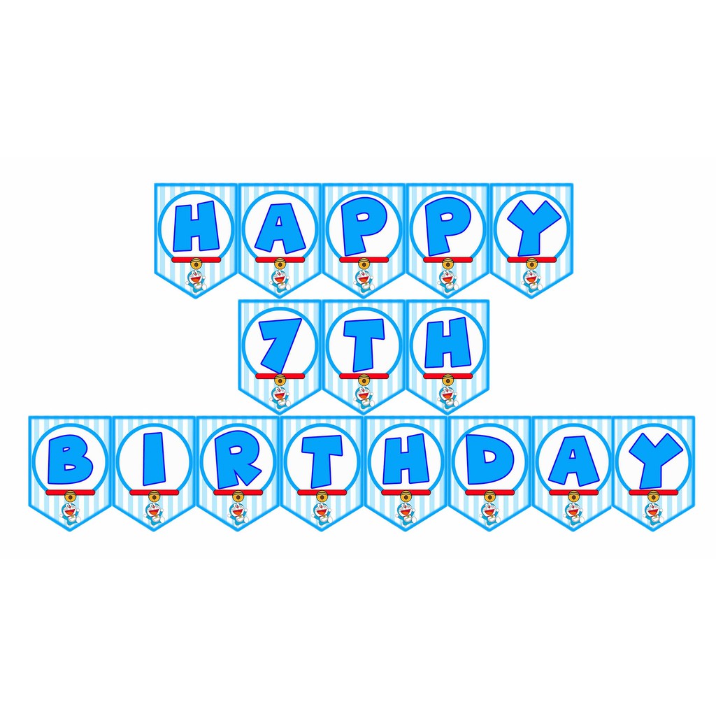Customized DORAEMON Happy Birthday Banner | Shopee Philippines