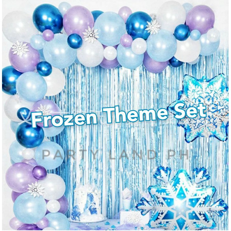 Frozen Theme Backdrop Decoration Set Birthday Party Decoration | Shopee ...