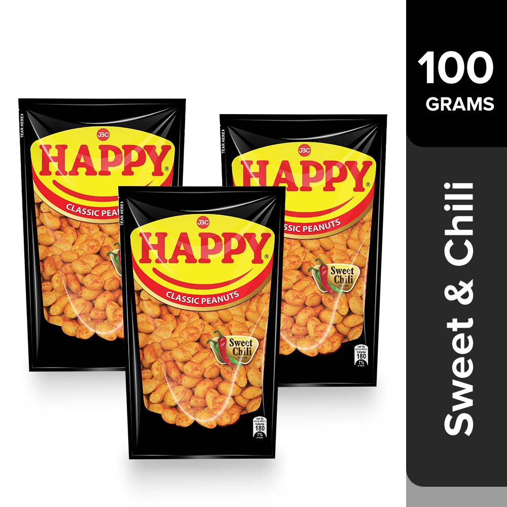 Happy Peanuts Sweet Chili 100G x 3Pcs | Shopee Philippines