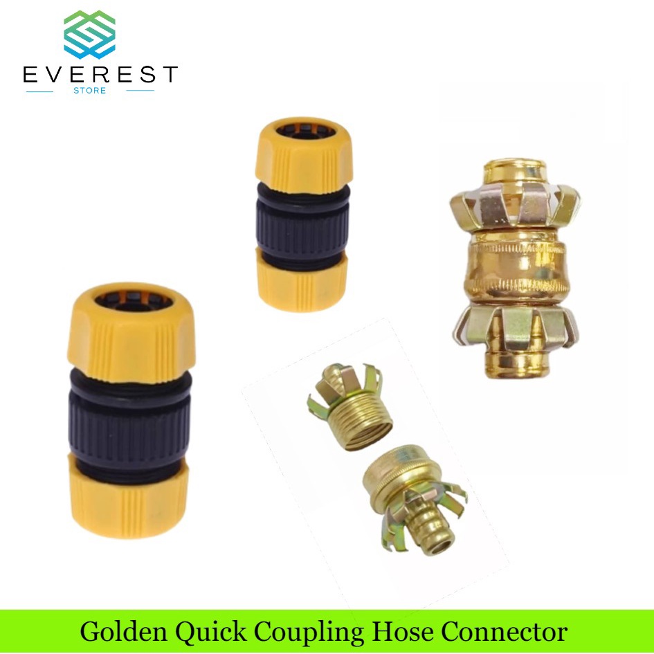Golden Quick Coupling Hose Connector Hose Connection 1/2 , 5/8 | Shopee ...