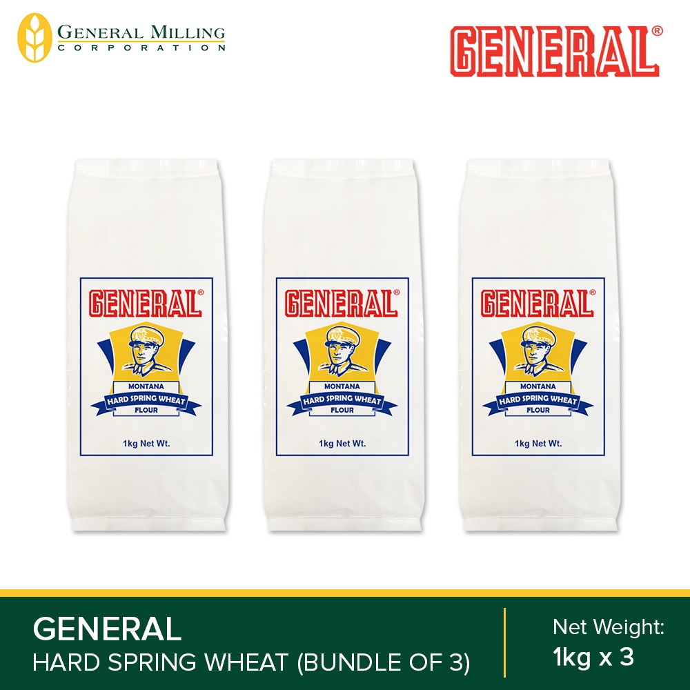 General Montana Hard Spring Wheat Flour 1kg (Bundle of 3) | Shopee ...