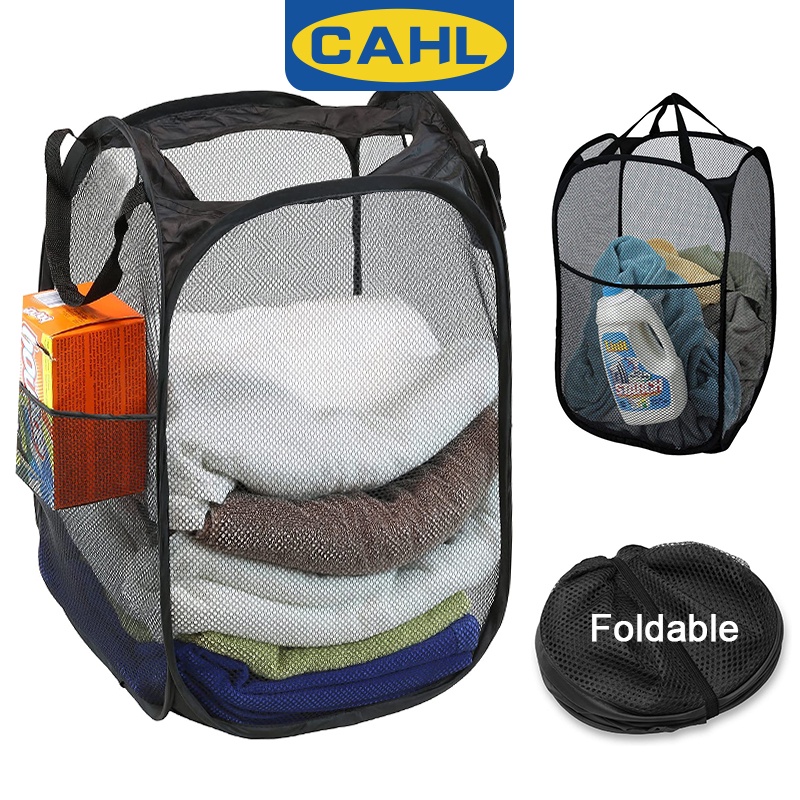 Collapsible Mesh Foldable Hamper Laundry Baskets, pop-up Laundry ...