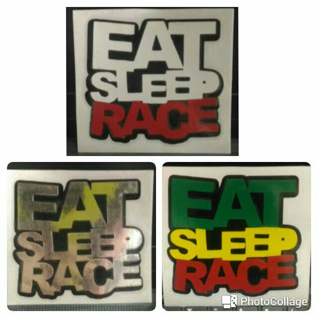 Eat Sleep Race Sticker